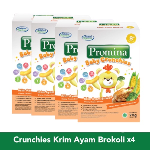 Jual Promina Baby Crunchies Krim Ayam Brokoli 20 g x 4 | Shopee Indonesia