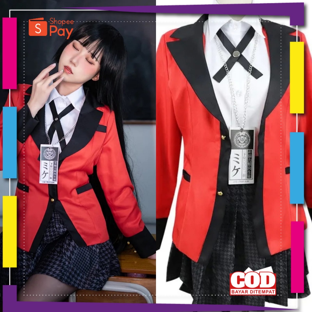 Jual PREMIUM KOREAN STYLE / (COD) READY STOCK KOSTUM COSPLAY KAKEGURUI ...