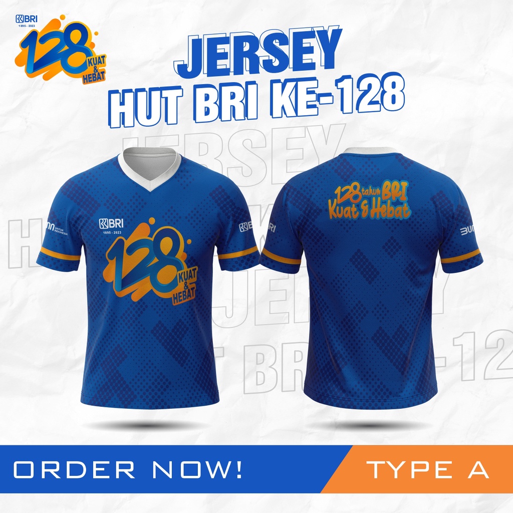Jual JERSEY DEWASA HUT BRI 128 A BAJU ULANG TAHUN BANK BRI 128 ...