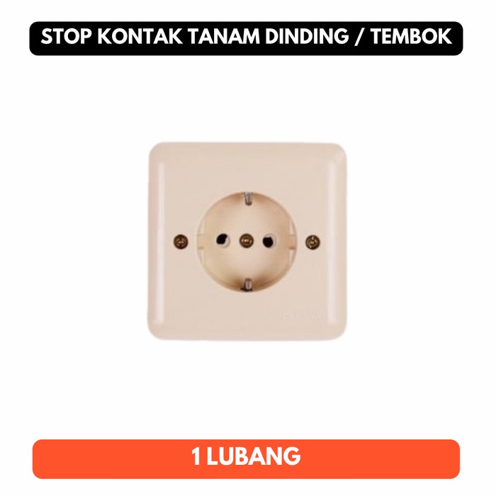 Jual Stop Kontak 1 Lubang Listrik Dinding Tanam Tembok Colokan Colok ...