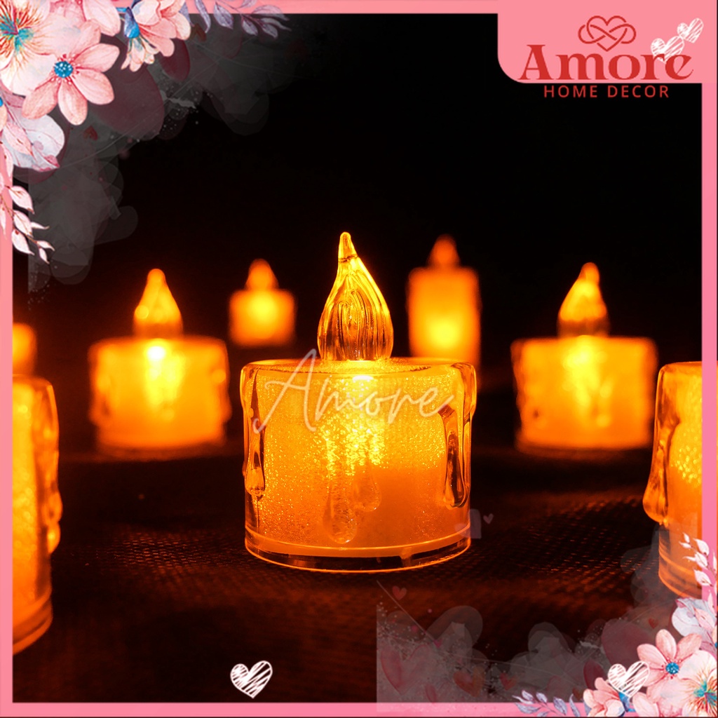 Jual 1 BUAH LAMPU LILIN BENING BATERAI 3CM LAMPU LILIN KRISTAL LED ...