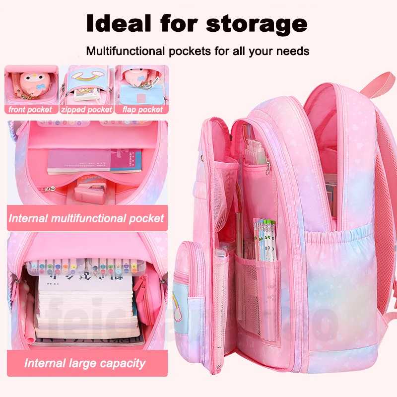 Jual Tas Sekolah Anak Anti Air Desain Pelangi SD Tas Sekolah Anak sd ...