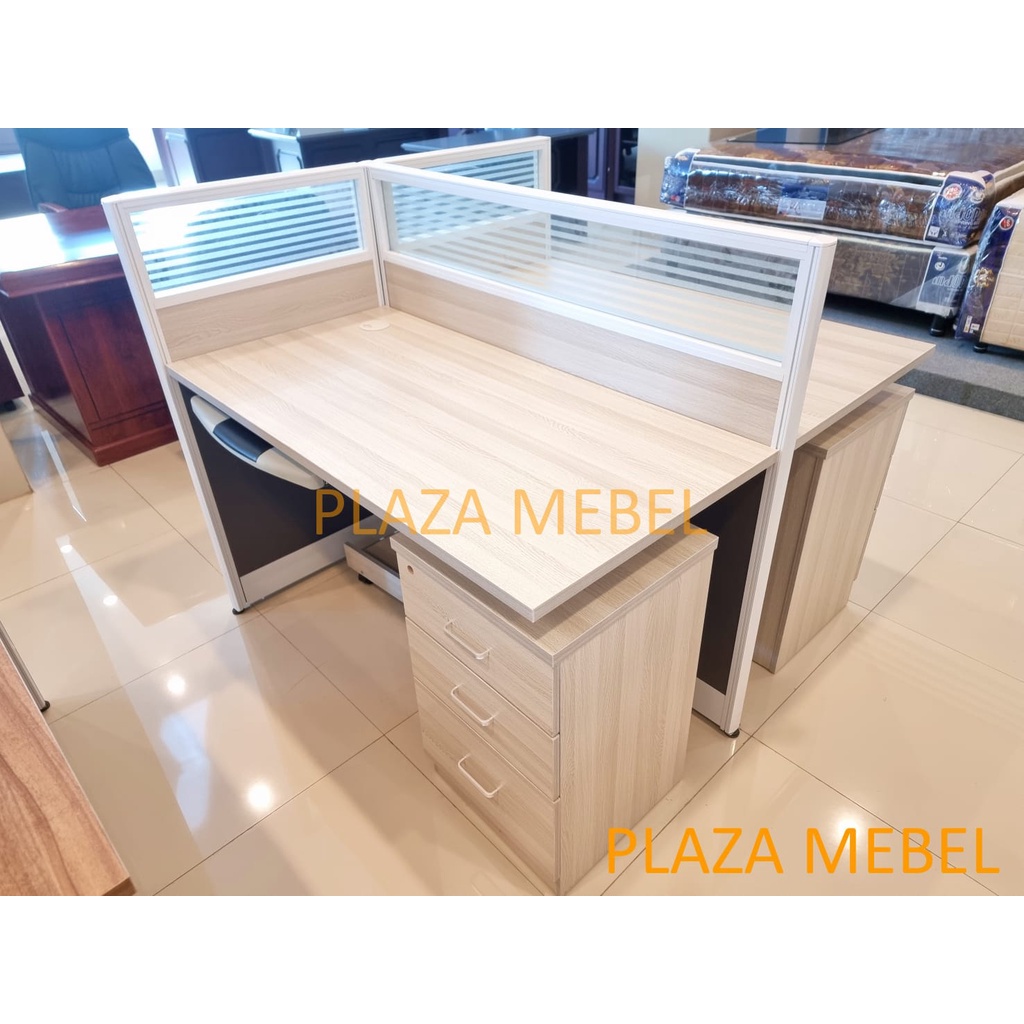 Jual Meja Tulis Kantor / Kerja Partisi 2 orang Model T Workstation T2 ...