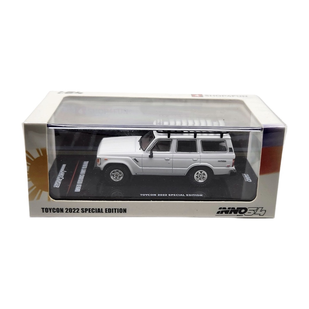 Jual Inno64 Toyota Land Cruiser FJ60 White Toycon 2022 (With Roof Rack ...