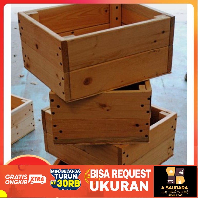 Jual WOOD CRATE KAYU PALLETE JATI BELANDA KOTAK SERBAGUNA KOTAK ...