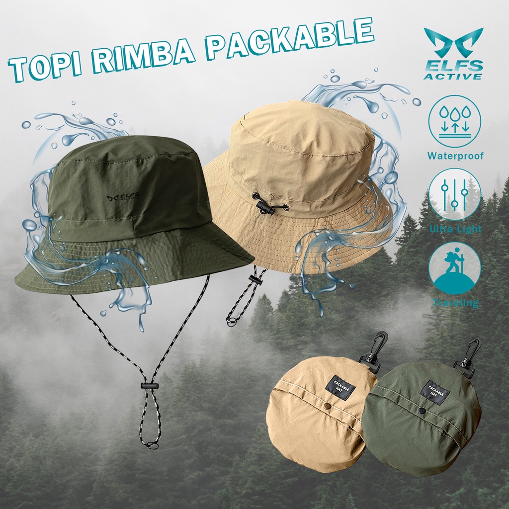 Jual Elfs Active Topi Rimba Outdoor Waterproof Ultralight Packable Hat ...