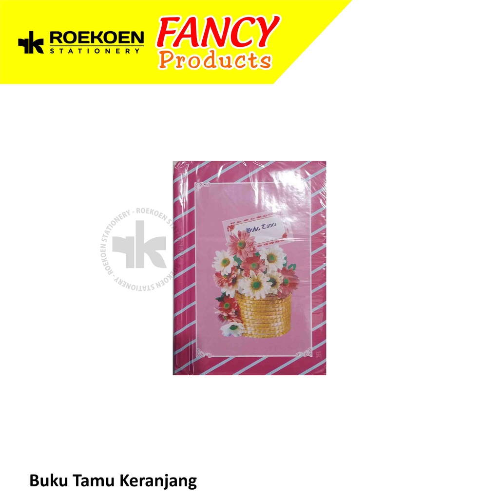 Jual Tanpa Merk Buku Tamu Kecil Motif Bunga (Keranjang Bunga Pink ...