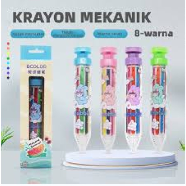 Jual Crayon / Krayon Plastik 8 Tidak mengotori tangan ergonomis tidak ...