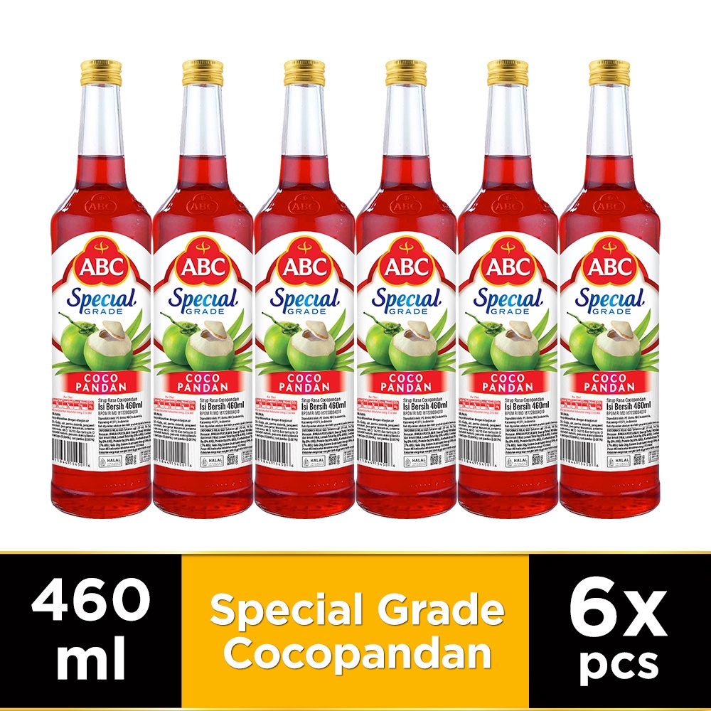 Jual ABC Sirup Special Grade Cocopandan 460 ml - Multi Pack 6 pcs | Shopee Indonesia