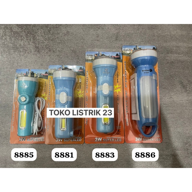 Jual Senter charge mini + emergency LED cob SUPER TERANG (warna random ...