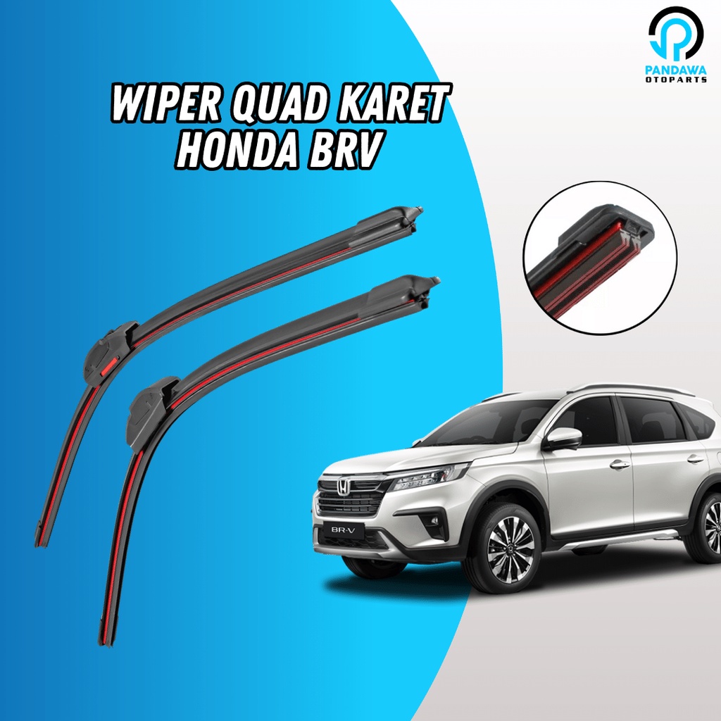 Jual Wiper Honda BRV / BR-V 2016-2021 Wiper (4) Lapis Karet Frameless 1 ...