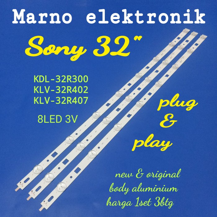 Jual LAMPU BL BACKLIGHT LED TV SONY KLV-32R407 KLV32R407 KLV 32R407 8K 3V PART TOOL ELECTRO ...