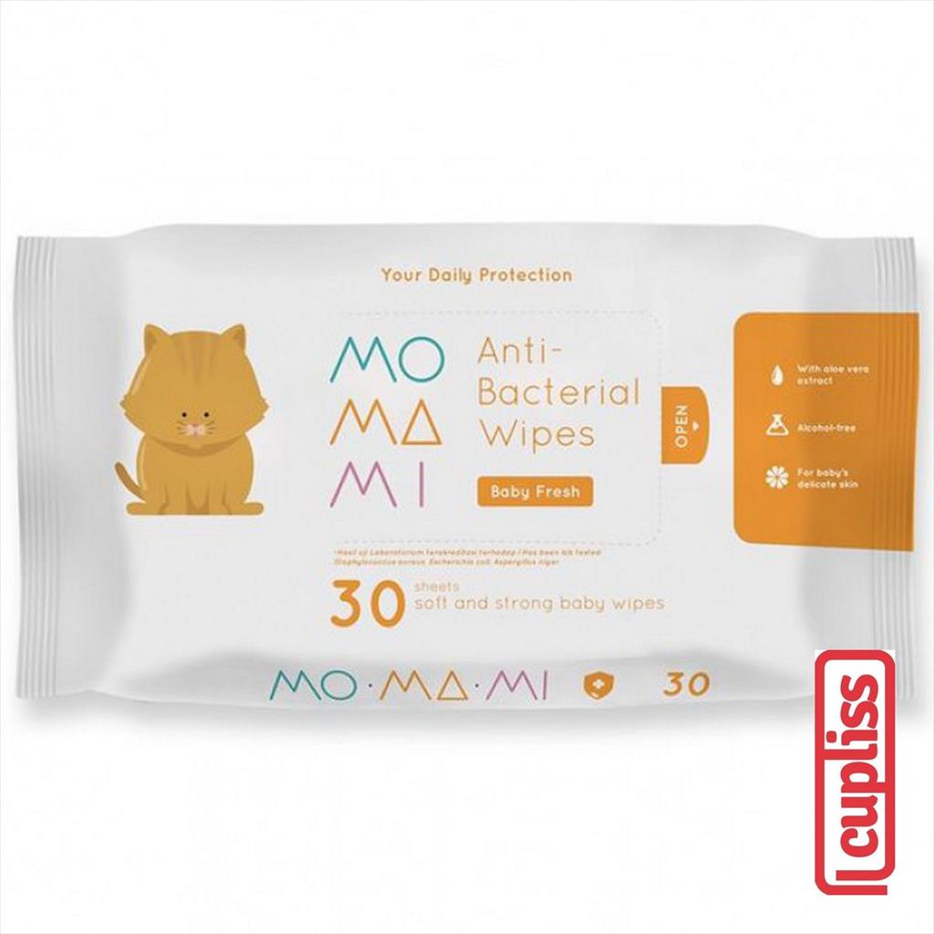 Jual MoMaMi 121675 Anti bacterial Wipes Tisu Tisue Basah Bayi ...