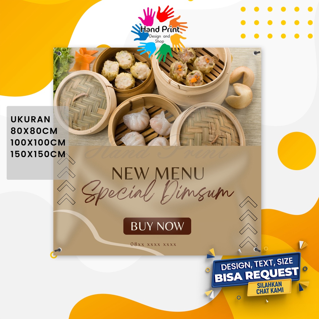 Jual Cetak Spanduk Banner Jualan Dimsum Ayam Dimsum Udang Makanan D MMT ...