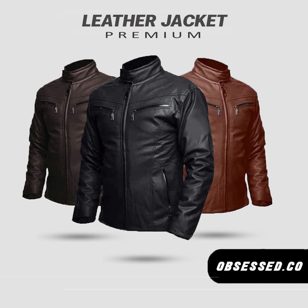 Jual Jaket Kulit Motor Pria Anti Air dan Angin Model Racing / Jaket ...