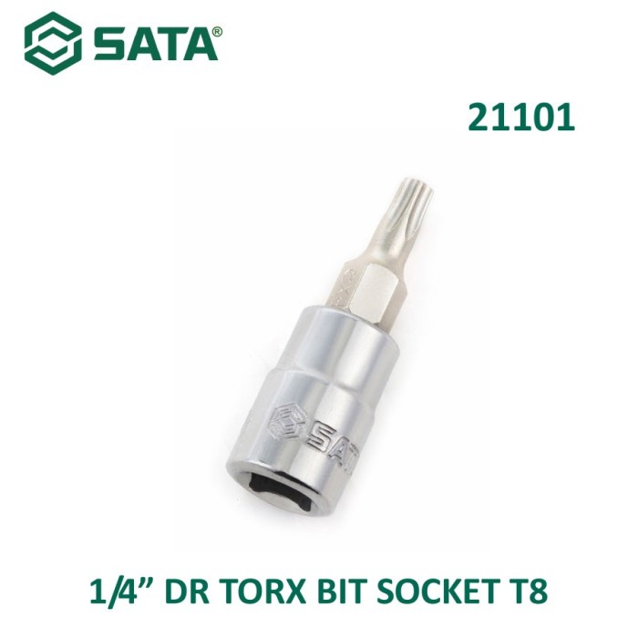 Jual Adaptor Bit Socket Bintang SATA 21101 -1/4" Drive Bit Socket, Torx T8 SATA | Shopee Indonesia