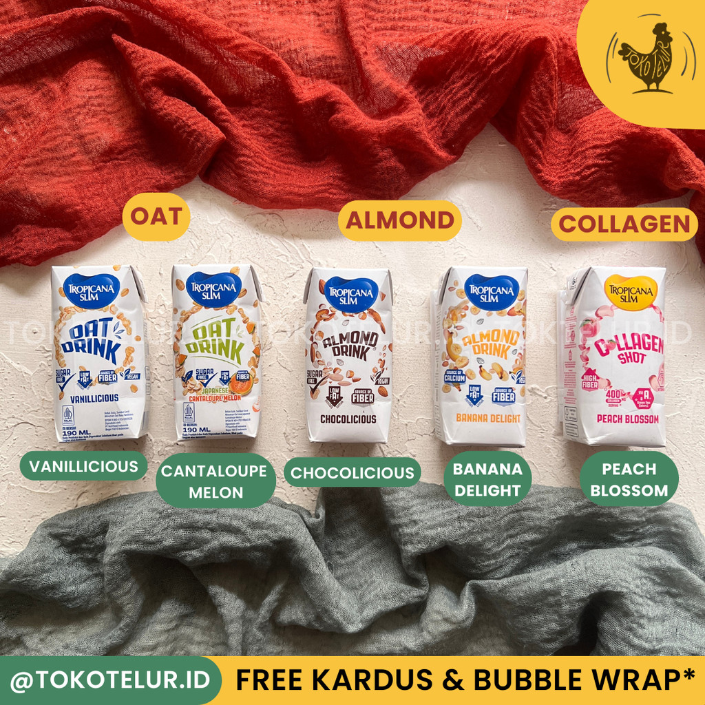 Jual TROPICANA SLIM - Oat / Almond / Collagen Shot Drink 190 ml (RTD) Minuman Sehat Bebas Gula ...