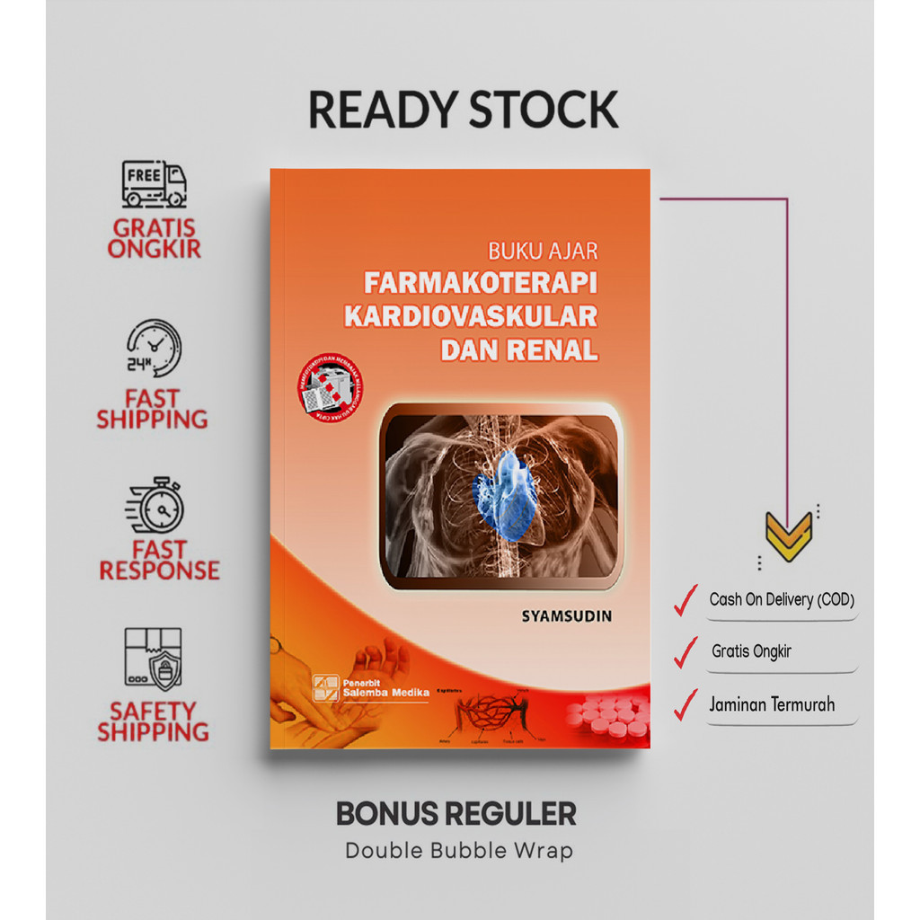 Jual BUKU AJAR FARMAKOTERAPI KARDIOVASKULAR DAN RENAL - SYAMSUDIN ...