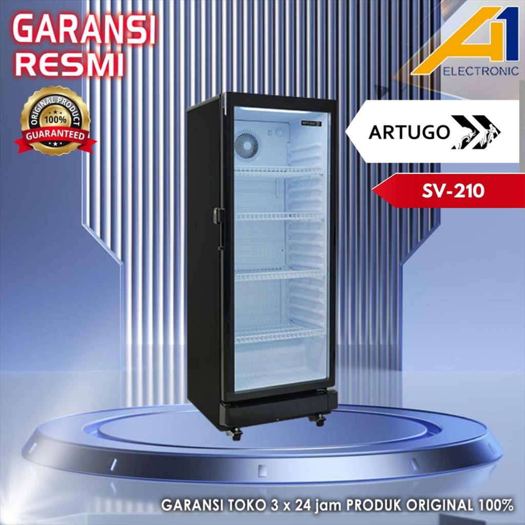 Jual Showcase ARTUGO SV 210 / SV210 Garansi Resmi 4 Rak 200 Liter ...