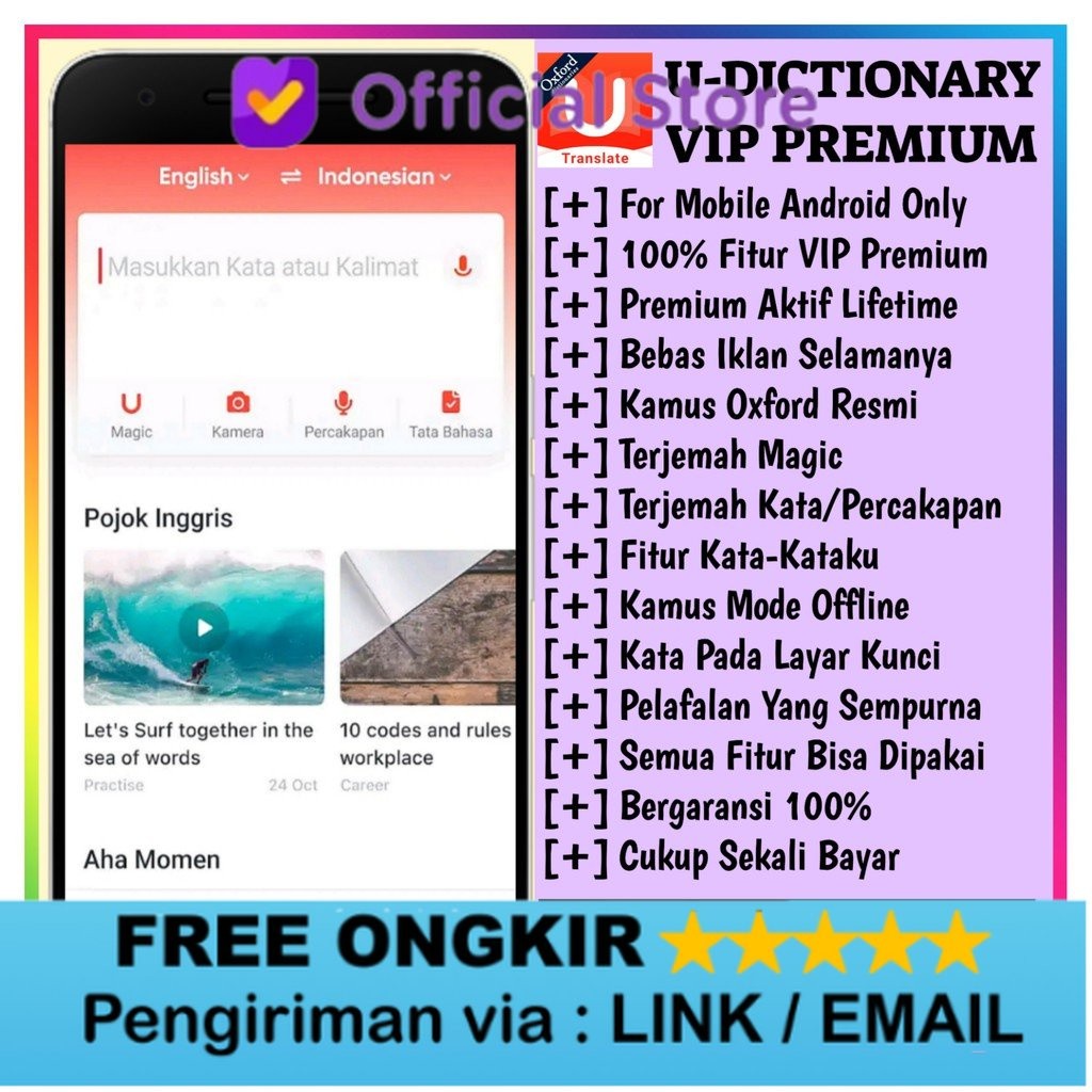 Jual U-Dictionary VIP Premium Android Lifetime | Shopee Indonesia