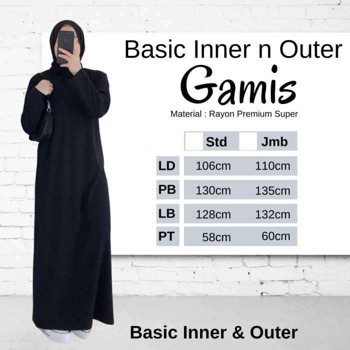 Jual Gamis Kaos Tangan Panjang Jumbo dan Standar (bisa inner dan Outer ...