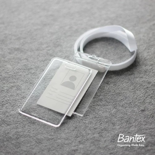 Jual Card Holder Bantex 8868 Name Tag Transparant Potrait Tali ...