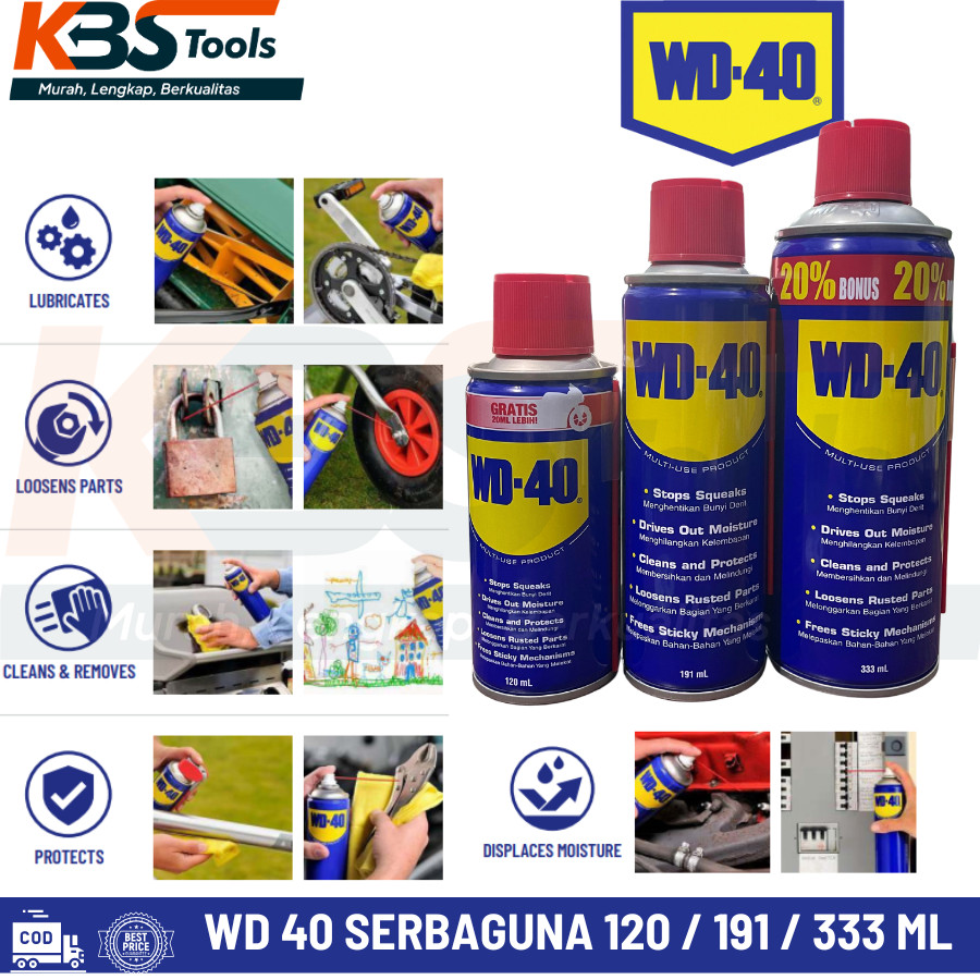 Jual WD 40 Semprotan Serbaguna Multiuse Penetrating Oil Pelumas Anti Karat WD40 Original 120 ...