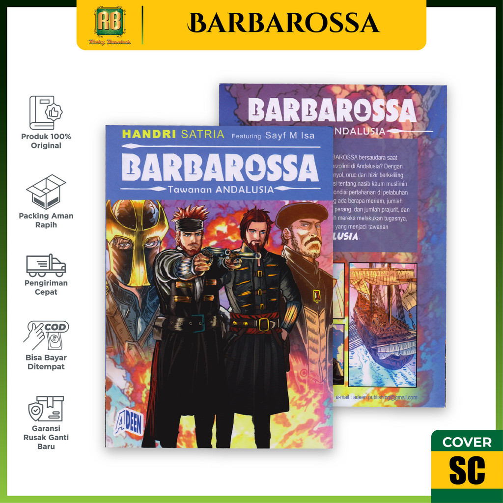 Jual Buku Anak Islam Barbarossa Original Kisah Legenda Bajak Laut Muslim Buku Komik Sejarah ...