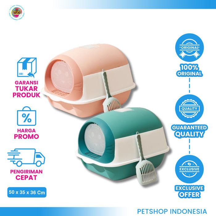Jual Cat litter Box Kucing Besar Full Tertutup JMS #77 - Bak Pasir ...