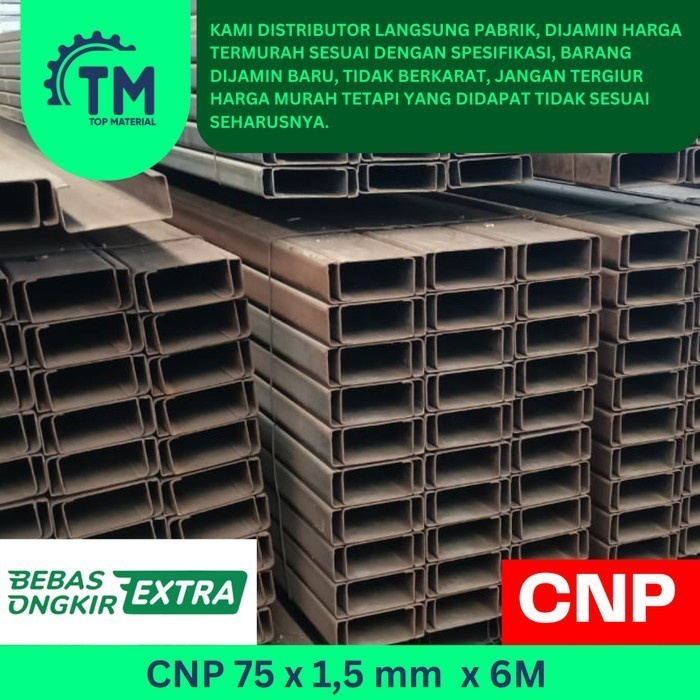 Jual Besi CNP 75 x 1.5mm x 6M SNI Kanal C Channel - Grade A & B ...