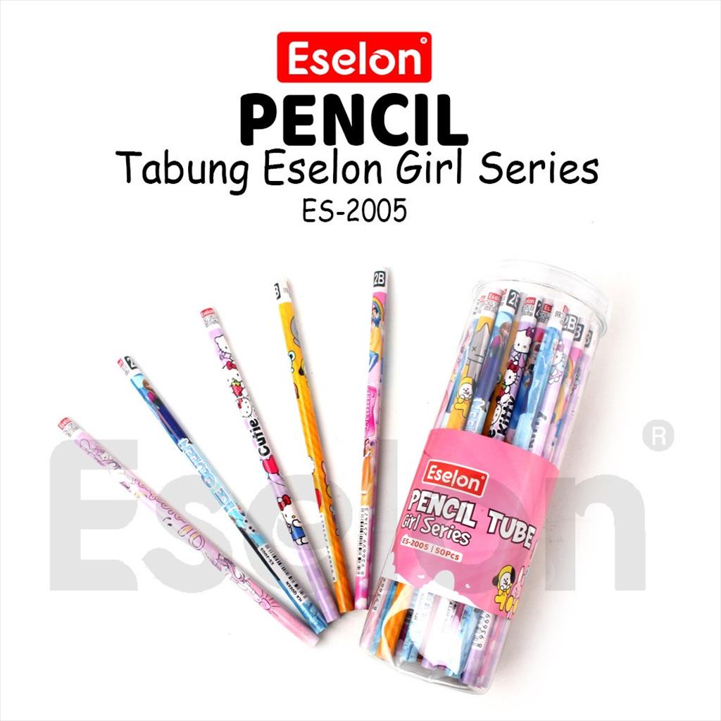 Jual 50pcs Pensil Karakter Eselon / 1 Tabung Pensil 2B Karakter ...