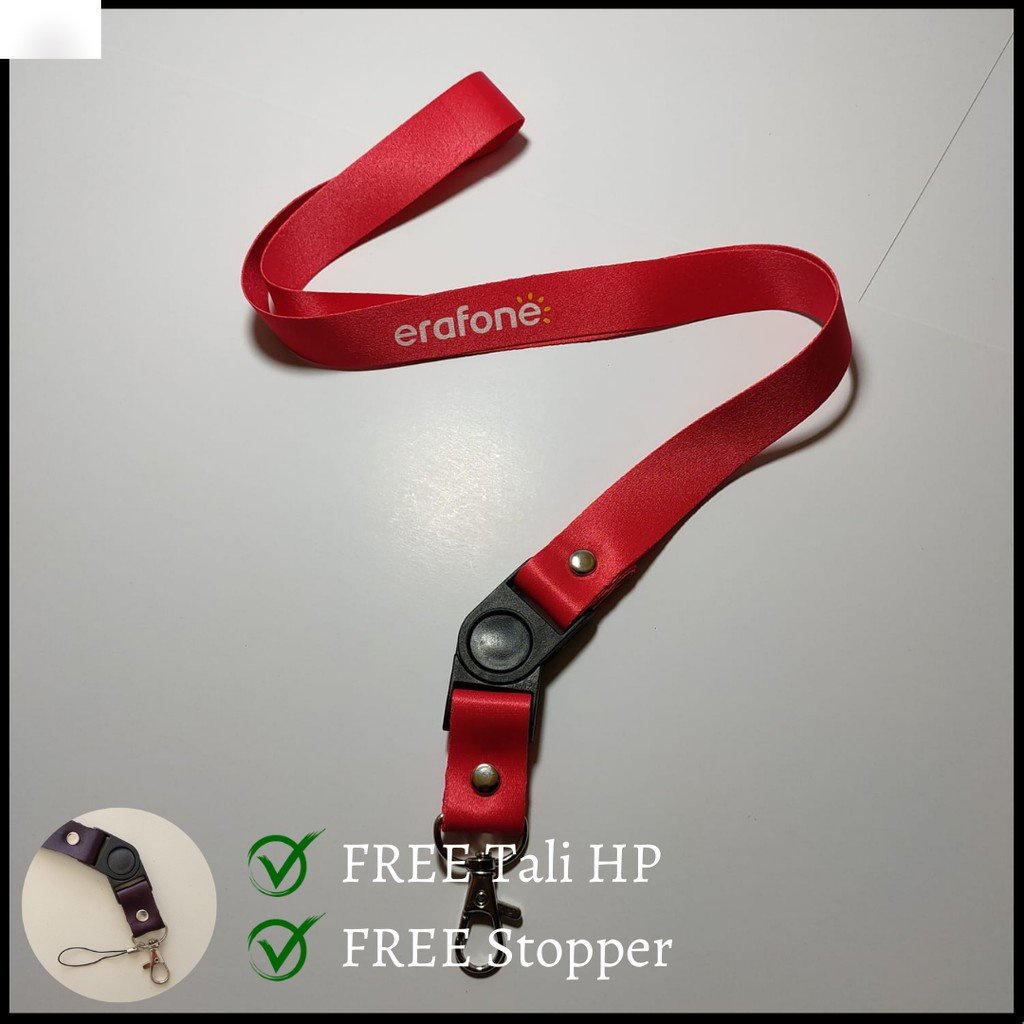 Jual Tali Lanyard ERAFONE Custom / Lanyard Staff / Tali gantungan HP ...