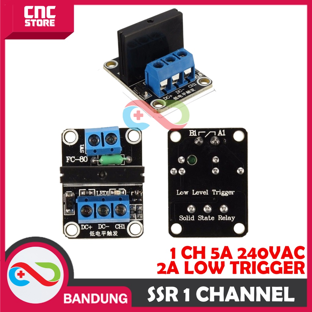 Jual SSR SOLID STATE RELAY MODULE 1 CHANNEL 5V DC FOR ARDUINO | Shopee ...
