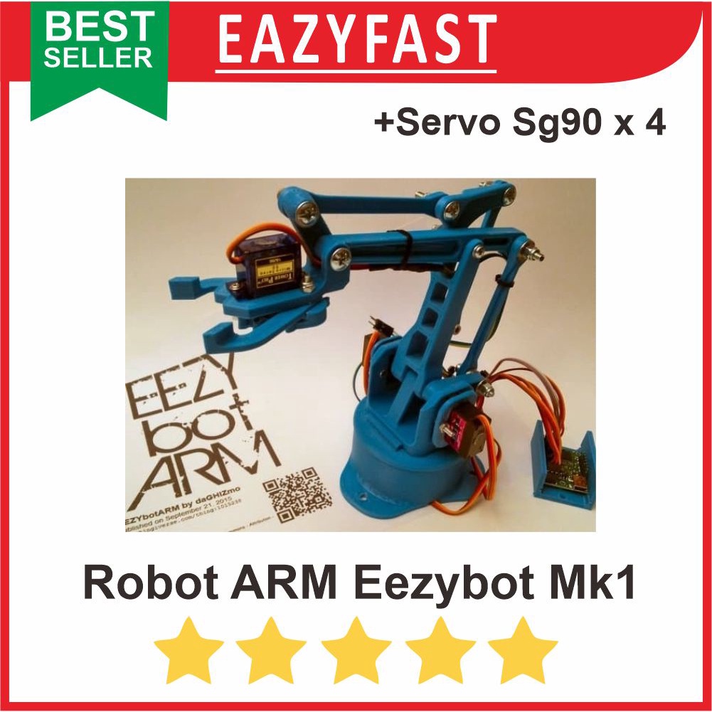 Jual Robotic Robot Arm Tangan Lengan Include 4x Servo 9g 4 Dof 3D Printed | Shopee Indonesia