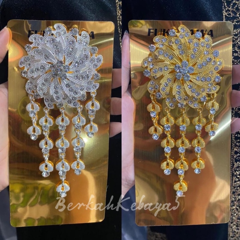 Jual Bros Kebaya jurai Kutu baru bunga / Bros Cantik kebaya hijab jurai ...