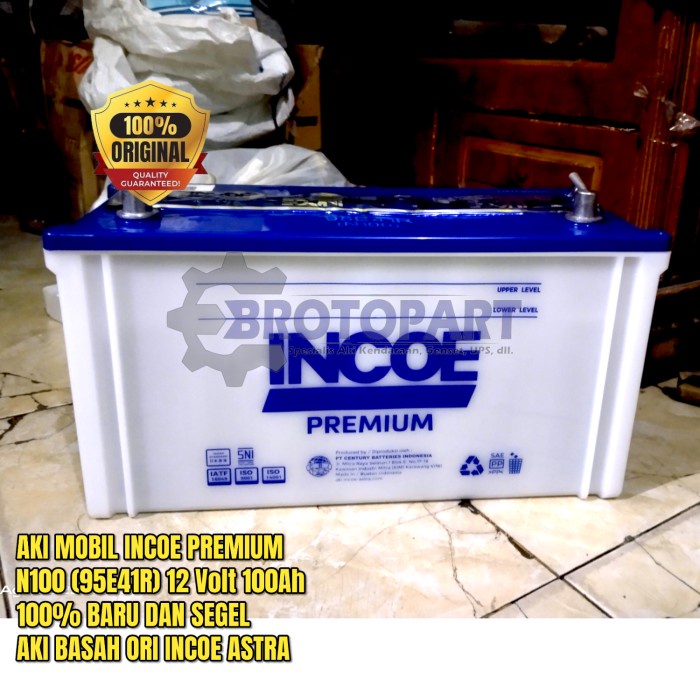 Jual Aki Mobil Genset Excavator Accu INCOE PREMIUM N100 95E41R 12v 100Ah | Shopee Indonesia
