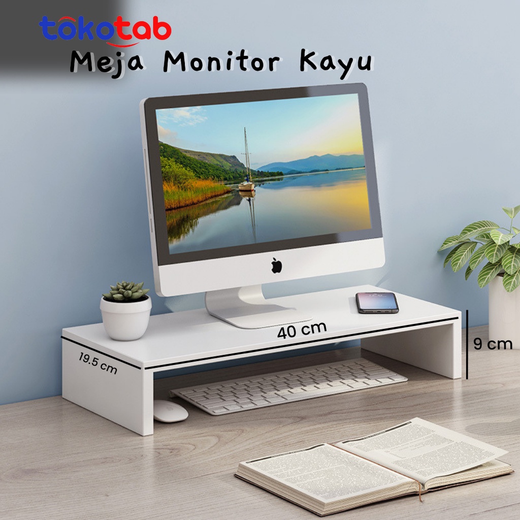 Jual Tokotab - Meja Monitor Kayu Meja PC Stand Monitor | Shopee Indonesia