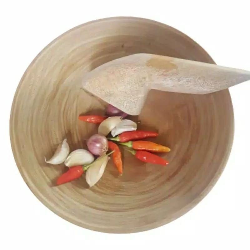 Jual Alat giling / Cobek Kayu plus Ulekan Set dengan Aneka ukuran ...