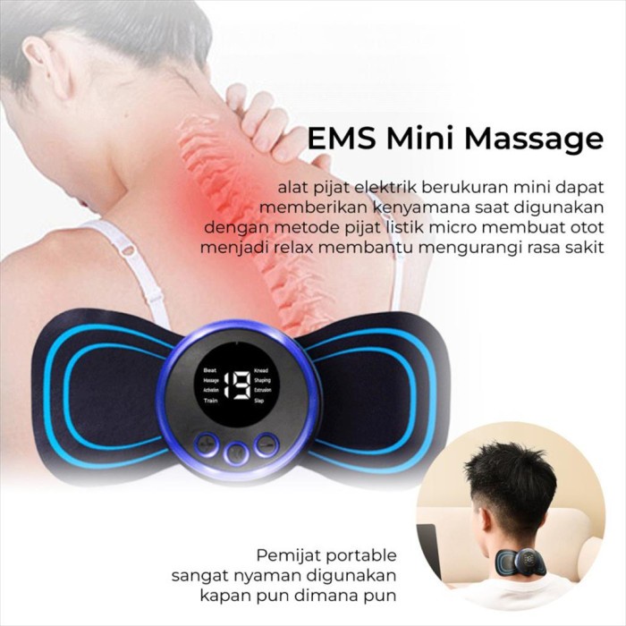 Jual Alat Pijat Mini Portable Leher Mini Massager Electric | Shopee ...