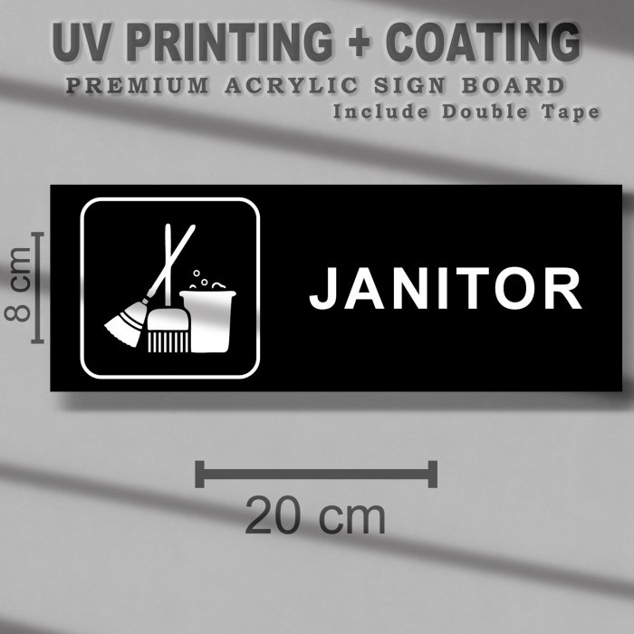 Jual Signboard Janitor Akrilik - Sign Board Acrylic UV Printing SAUV51 ...