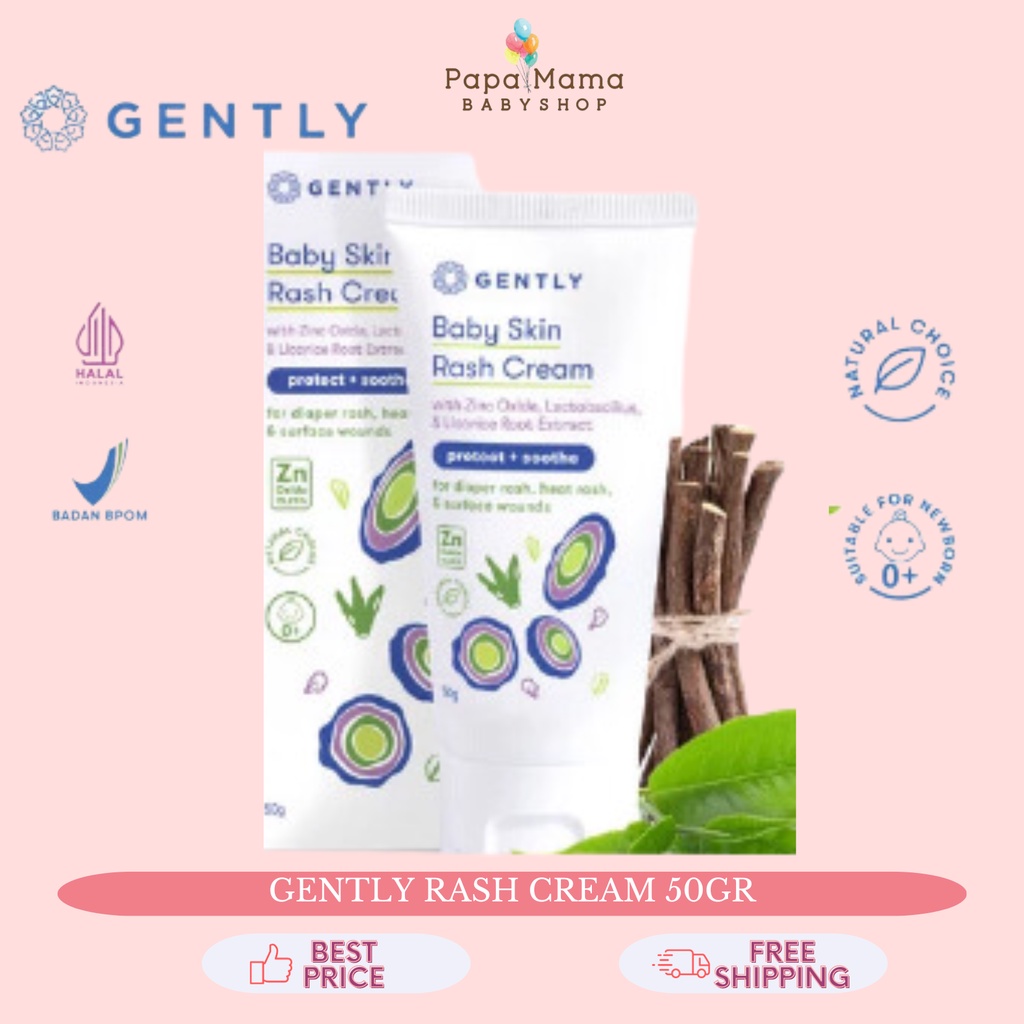 Jual GENTLY RASH CREAM 50GR Krim Pereda Ruam Popok Bayi | Shopee Indonesia