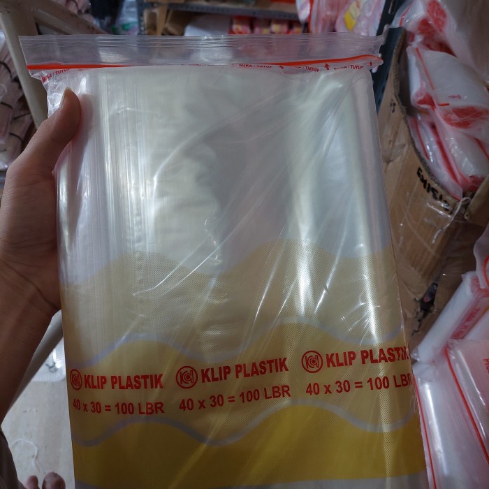 Jual MURAH -Kantong Zipper Ziplock Besar 30x40 / Clip Plastik Baju ...
