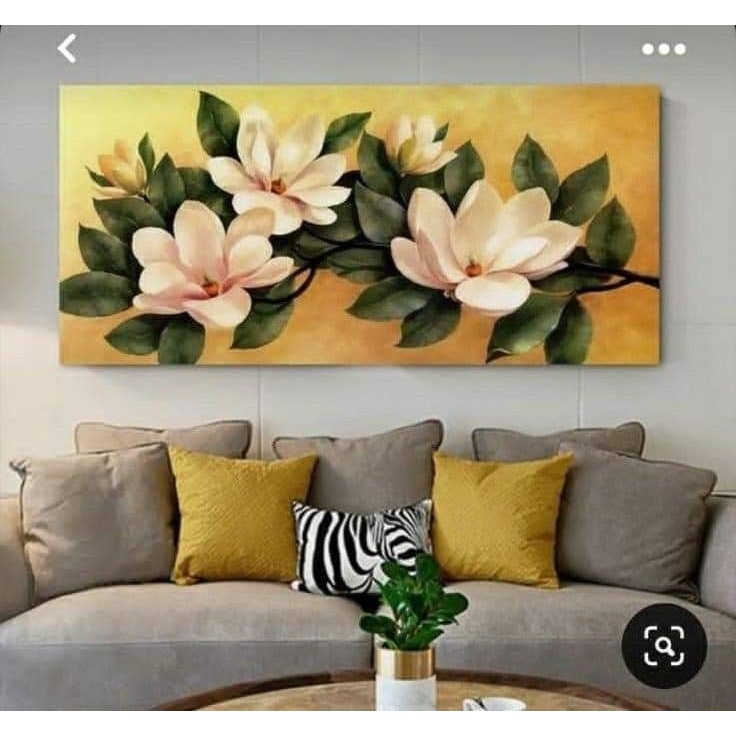 Jual Lukisan Bunga Yellow Texture Timbul 3d mewah. Lukisan Bunga ...