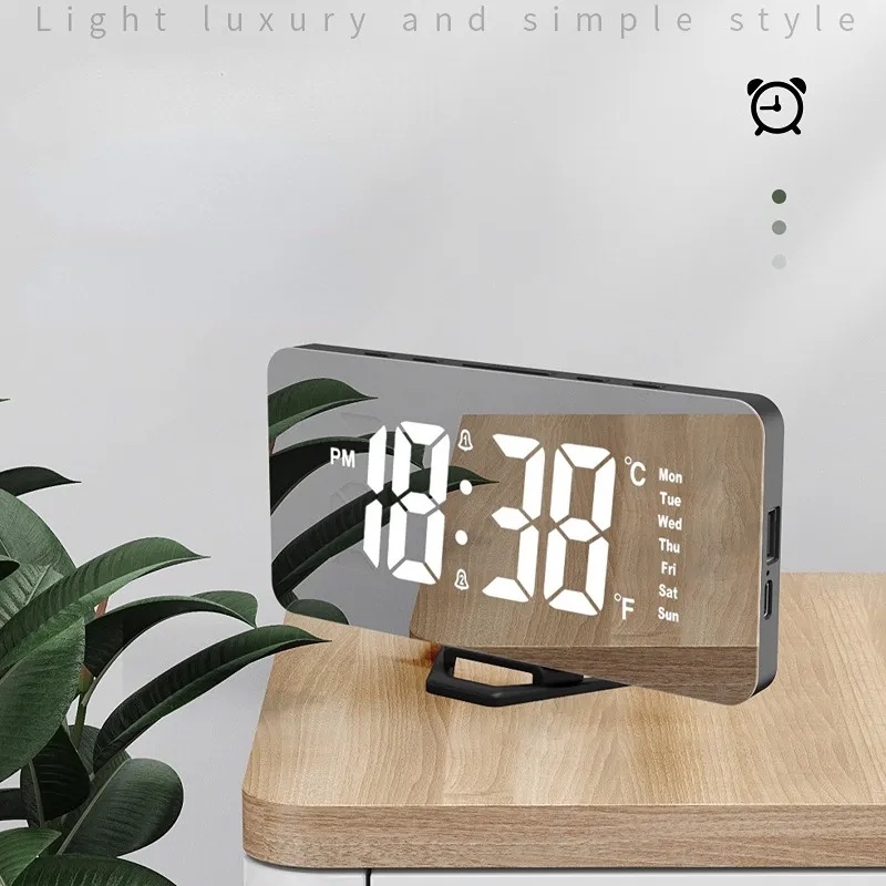 Jual ED - JAM MEJA DIGITAL ALARM LED CERMIN KACA / JAM WEKER PINTAR ...