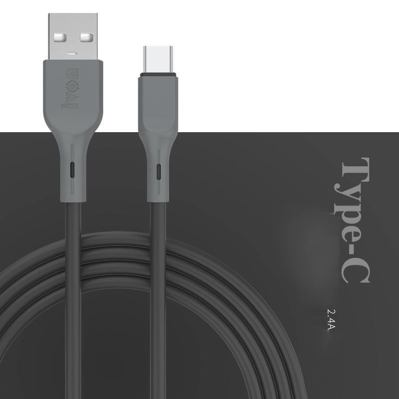 Jual iVON 2.4A FAST CHARGE CABLE / Kabel Data For iPhone Micro Type-C ...