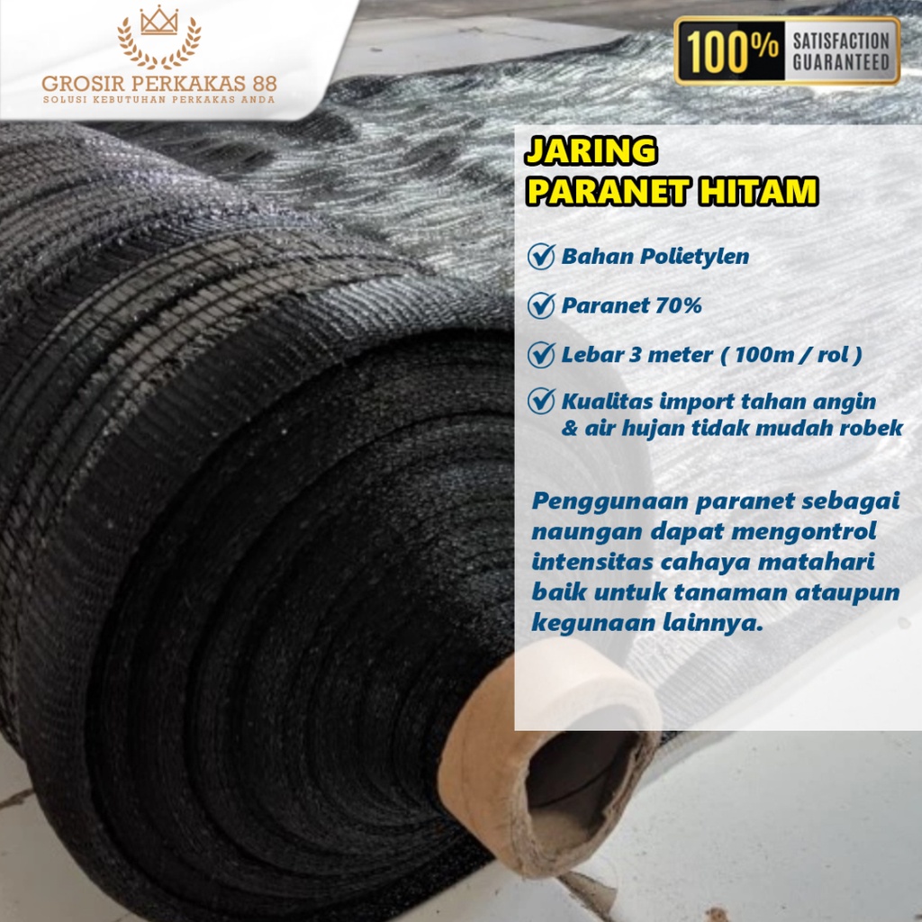 Jual Paranet 75% Nylon Waring Jaring Tanaman Sun Shade Lebar 3 Meter ...