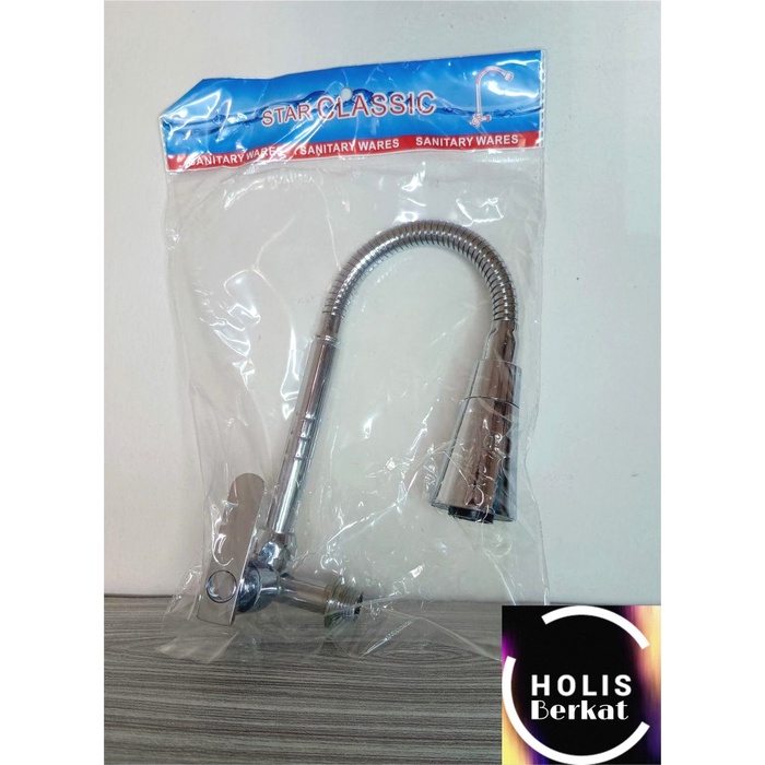 Jual Kran Angsa Fleksibel Dapur Terompet Keran Cuci Piring Chrome ...