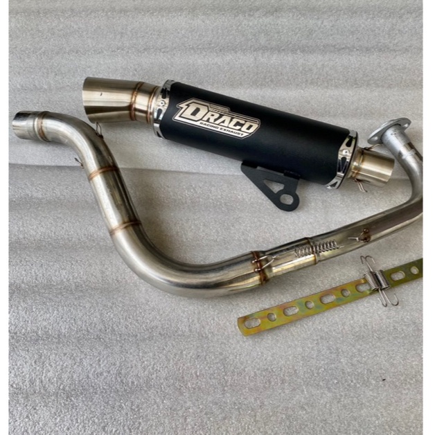 Jual Knalpot samlong 38 mm black coating Original DRACO AEROX VARIO NMAX BEAT SCOOPY MIO FREEGO ...