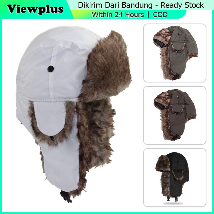 Jual Topi Ushanka Rusia Winter Topi Musim Dingin Bulu Tebal Hangat ...