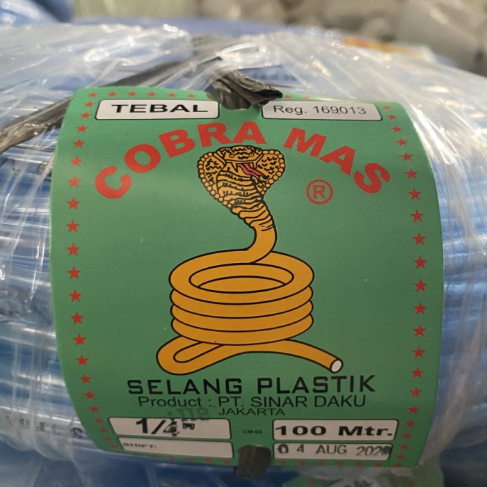 Jual Selang Air Bening Timbang Waterpass COBRA MAS TEBAL 1/4" 100Mtr/ Rol | Shopee Indonesia